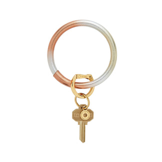 Ombre Mixed Metal Big O® Key Ring – Gold, Silver & Rose Gold – Oventure